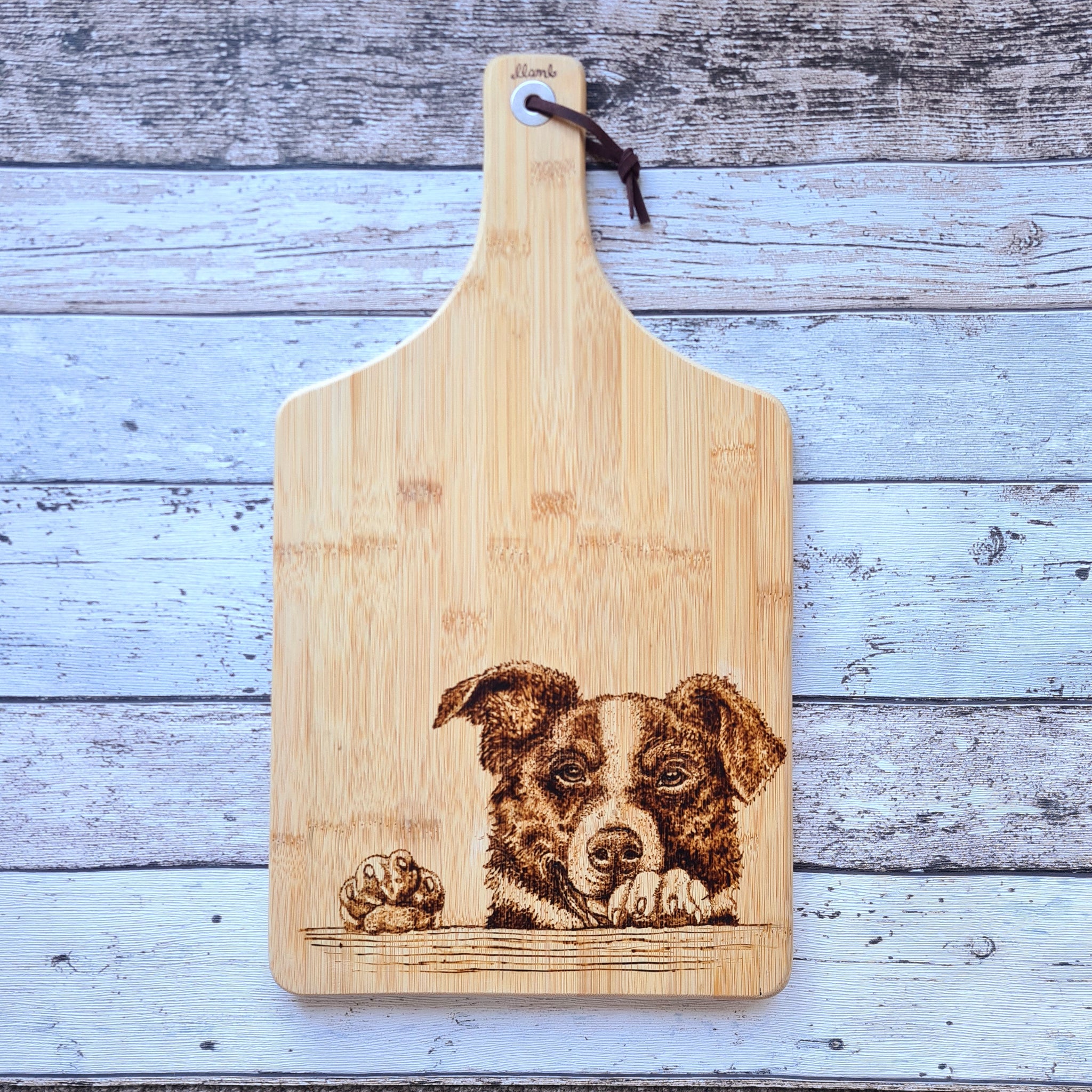 Bamboo Cheese Board - The Border Collie – Lee Lamb Publishing